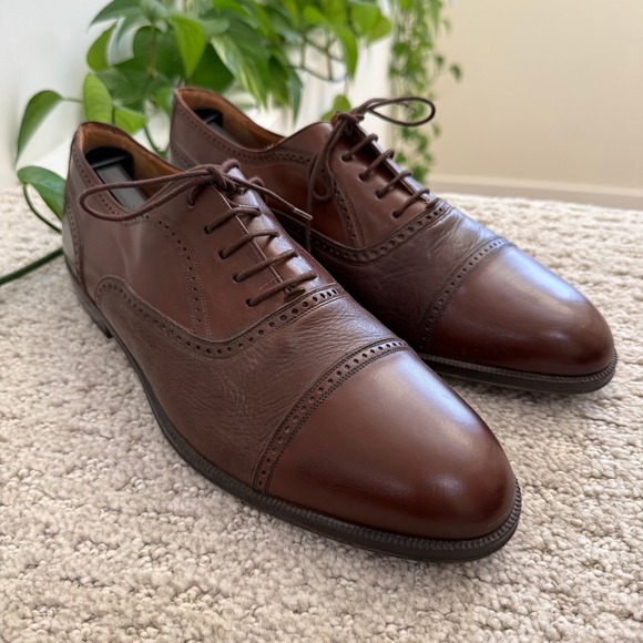 Mezlan | Shoes | Vtg Mezlan Florence Cap Toe Oxford Dress Brown Leather ...